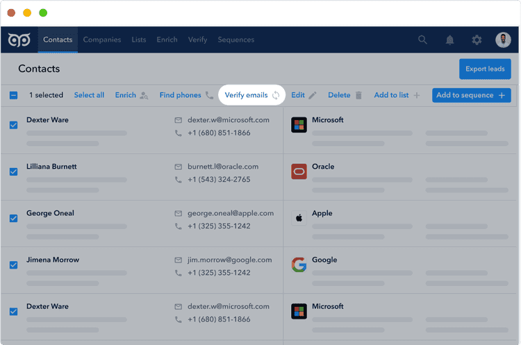 Contact management software • online CRM