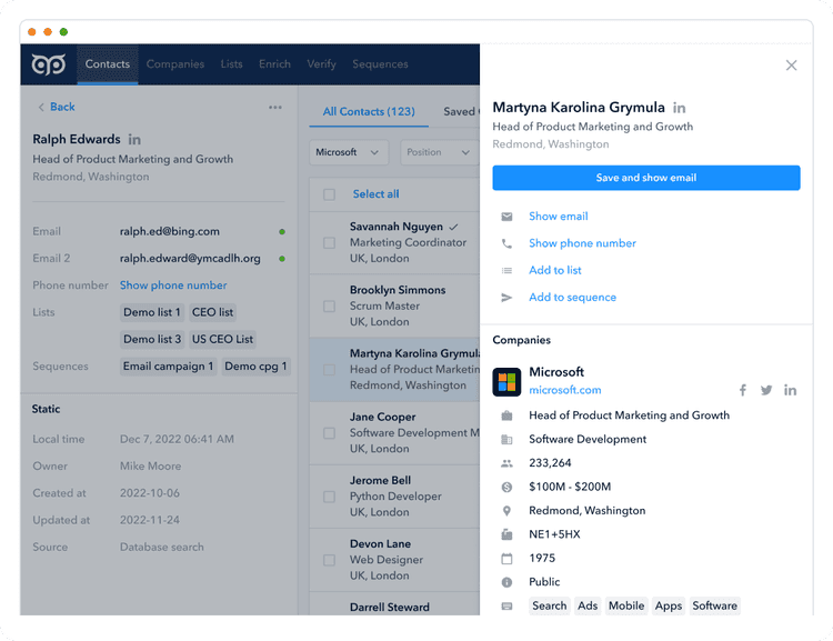 Contact management software • online CRM