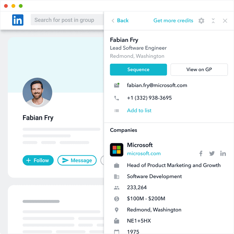 Linkedin email finder • Free email finder extension for Chrome